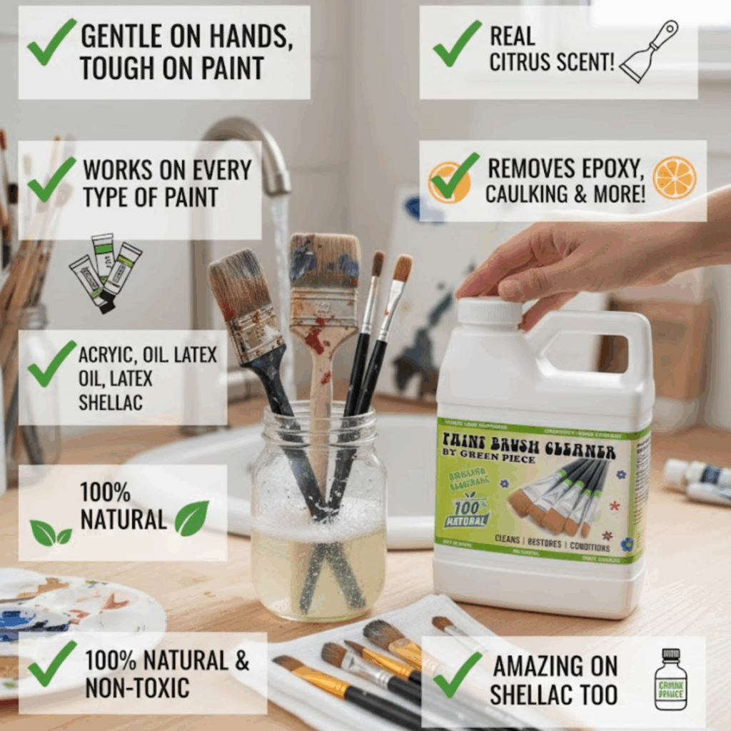PAINT BRUSH CLEANER - Green Piece Cleaner